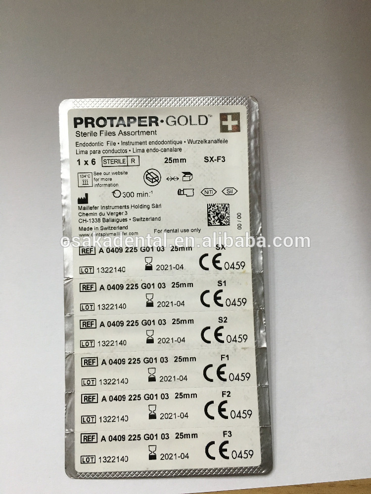 Niti Protaper Gold files for dental treatment - Buy Niti Protaper Gold ...