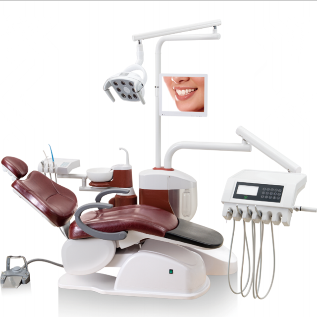 Luxurious Dental Unit with Induction Button Drop Type Instrument Tray ...