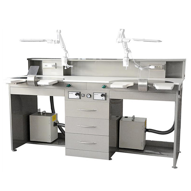 Stainless Steel Cabinet Dental Workstation for Two Person Dental Lab ...