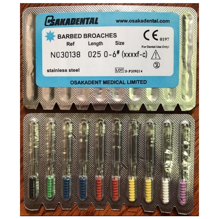 Dental Root Canal Endodontic File Barbed Broaches With Stainless Steel ...