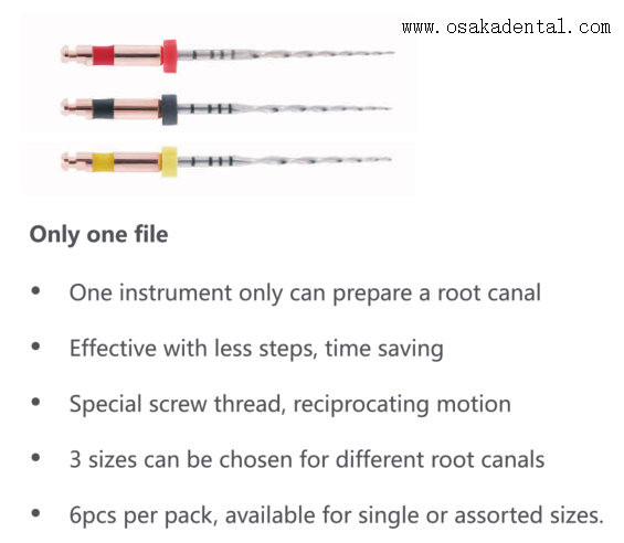 Dental Endodontic Niti Rotary One File System - Buy Dental Endodontic ...